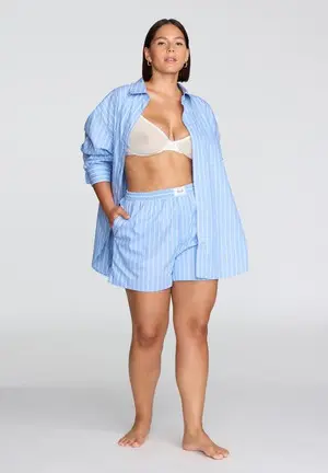 CUUP Oversized Shirt - Ocean Stripe