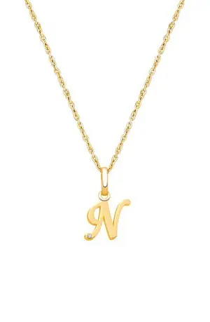 TINY BLESSINGS 14k Gold Diamond Initial Necklace - 14k Gold - N