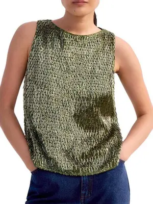 RO&ZO Sequin Shell Tank Top