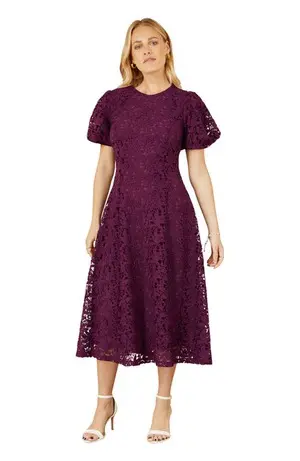 YUMI Stretch Lace Midi Dress