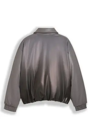 PUMA Oversized Faux Leather Bomber Jacket