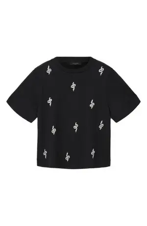 ALLSAINTS Rhea Lisa Embellished Graphic T-shirt