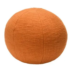 STORIED HOME Cotton Slub Orb Pillow - Orange