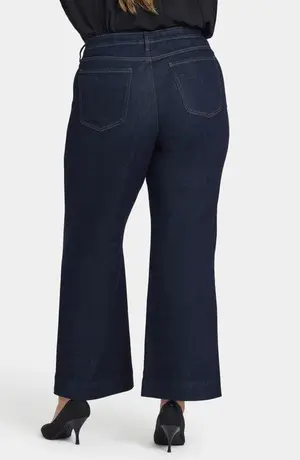 NYDJ Teresa Slit Hem Wide Leg Jeans - Magical