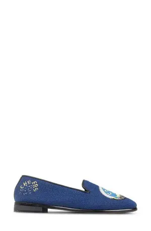 BYPAIGE Needlepoint Loafer - Navy