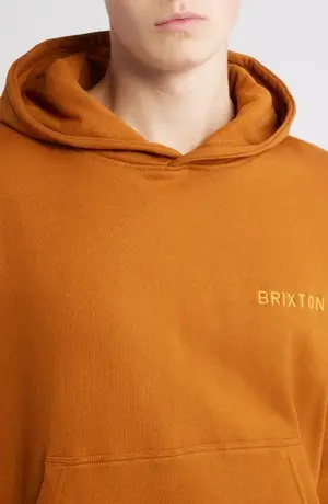 Brixton Oversized Embroidered Logo Heavyweight Hoodie