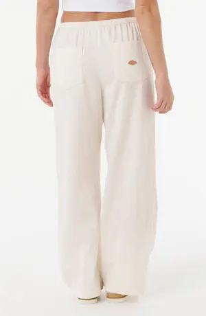 Rip Curl Keepsakes Corduroy Wide-leg Drawstring Pants - Stone