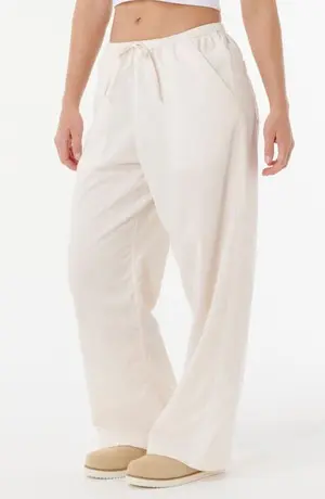 Rip Curl Keepsakes Corduroy Wide-leg Drawstring Pants - Stone