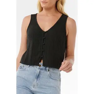 Rip Curl Premium Surf Cotton Crop Tank - Black