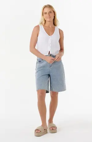 Rip Curl Premium Surf Cotton Crop Tank - White