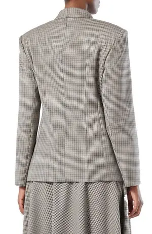 Marina Rinaldi Caliga Plaid Wool Blazer