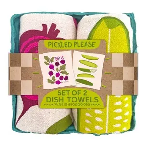 THE NEIGHBORGOODS Pickled Pleasedish Towel Set Of 2 - No Color