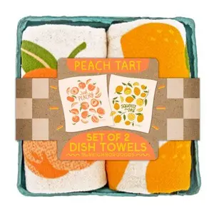 THE NEIGHBORGOODS Peach Tartdish Towel Set Of 2 - No Color