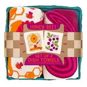 THE NEIGHBORGOODS Honey Beetdish Towel Set Of 2 - No Color