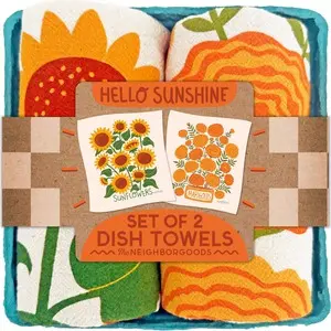 THE NEIGHBORGOODS Hello Sunshinedish Towel Set Of 2 - No Color