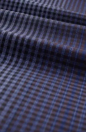 Bugatchi Julian Shaped Fit Gradient Check Cotton & Cashmere Button-up Shirt