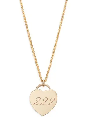 SET & STONES Alice Angel Numbers Pendant Necklace - Gold/222
