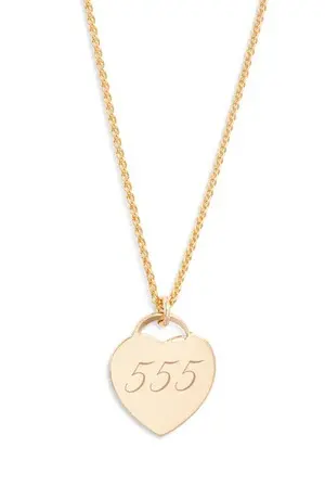 SET & STONES Alice Angel Numbers Pendant Necklace - Gold/555