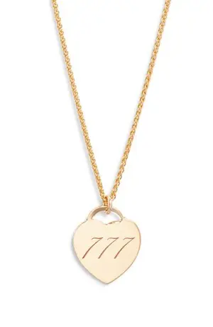 SET & STONES Alice Angel Numbers Pendant Necklace - Gold/777