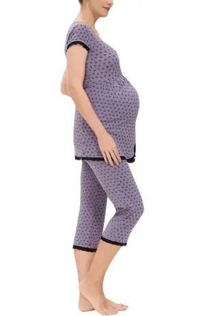 KIMI + KAI Luna Maternity Nursing 2-piece Pajama Set
