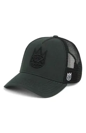 CULT OF INDIVIDUALITY Shimuchan Logo Embroidered Mesh Trucker Hat - Black