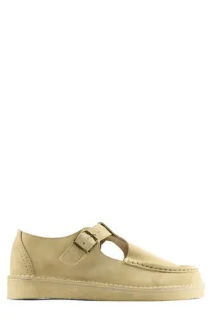 Clarks Nomad T-bar Shoe - Maple Suede