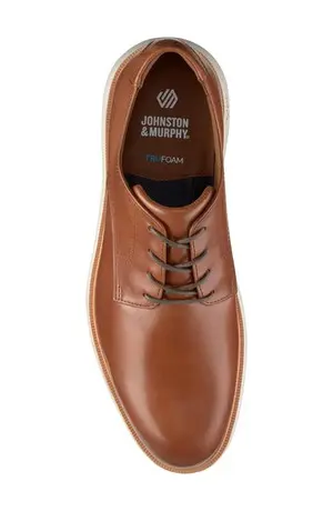Johnston & Murphy Larkin Plain Toe Derby - Tan Italian Calfskin