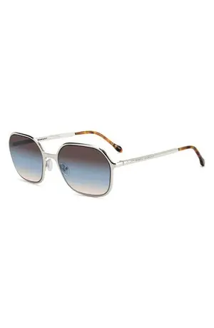 Isabel Marant 57mm Square Sunglasses - Palladium/brown Teal