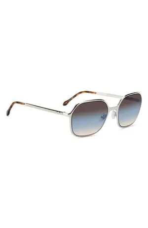 Isabel Marant 57mm Square Sunglasses - Palladium/brown Teal