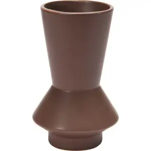 STORIED HOME Stoneware Vase - Eggplant