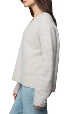 Splendid Melina Relaxed-fit Wool-blend Sweater - Pale Oak White Heather