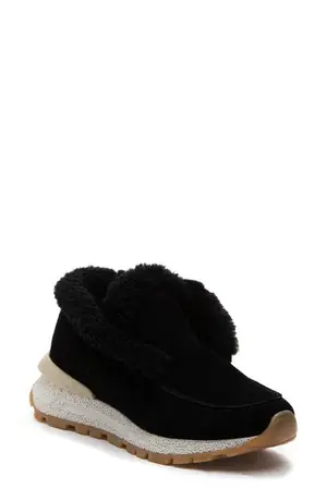 275 CENTRAL Quinn Genuine Shearling Lined Sneaker Boot - Black