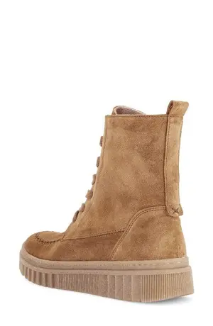 Gabor Lace-up Leather Boots - Walnut
