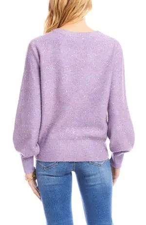 Karen Kane Sequin V-neck Sweater