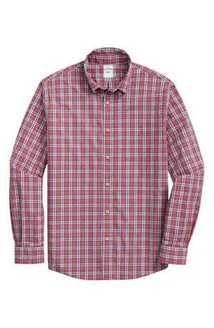 Brooks Brothers Friday Plaid Cotton Poplin Button-down Shirt Pointsettia Plaid