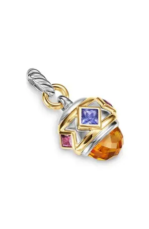 David Yurman 18k Yellow Gold Renaissance Amulet - Rhodolite Garnet