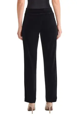 Jones New York Pull-on Straight Leg Trousers - Jones Black
