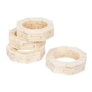 STORIED HOME Resin Octagon Napkin Rings
