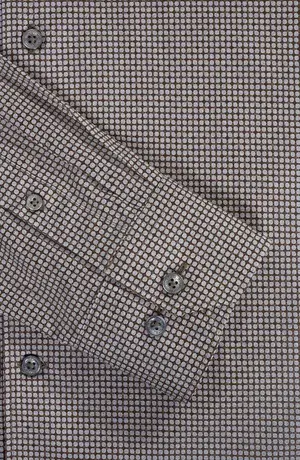 Bugatchi Alvin Trim Fit Dot Print Stretch Cotton Button-up Shirt - Sienna