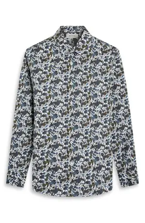 Bugatchi Julian Shaped Fit Orchestra Print Cotton Button-up Shirt - Truffle