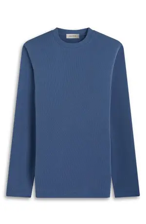 Bugatchi Orion Ottoman Long Sleeve T-shirt - Cobalt