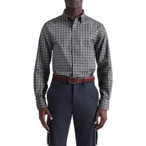 Bugatchi Karl Shaped Fit Plaid Cotton Button-up Shirt