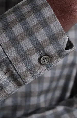 Bugatchi Karl Shaped Fit Plaid Cotton Button-up Shirt