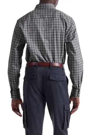 Bugatchi Karl Shaped Fit Plaid Cotton Button-up Shirt