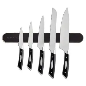 SCANPAN Classic 6-piece Knife Set With Magnet Bar - Black