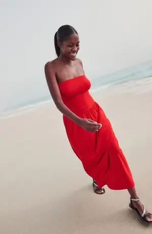 NEXT Strapless Drop-waist Maxi Dress