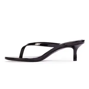 BLACK SUEDE STUDIO Tash 50 Patent Sandal - Black Patent