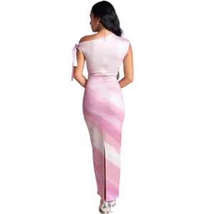 RICHANTEE Off-shoulder Bodycon Maxi Dress - Pink