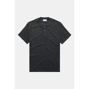 WOLF VS. GOAT (WVG) Henley Short Sleeve Viscose Interlock - Black