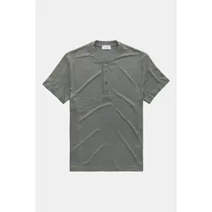 WOLF VS. GOAT (WVG) Henley Short Sleeve Viscose Interlock - Grey